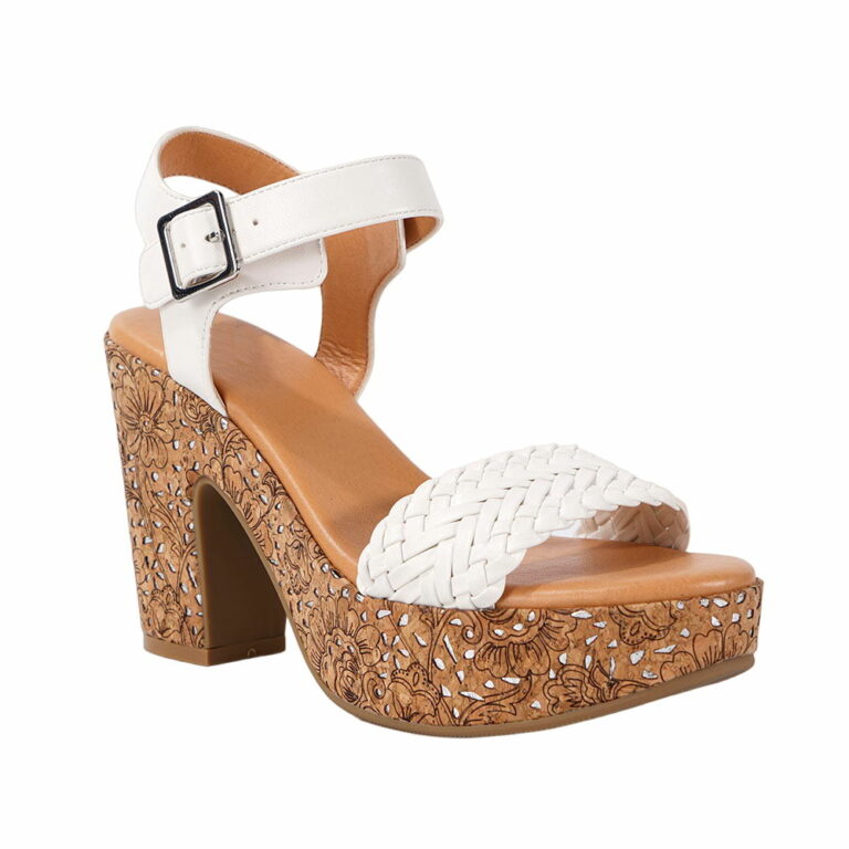 Casual Block Heel White Platform Sandals For Women